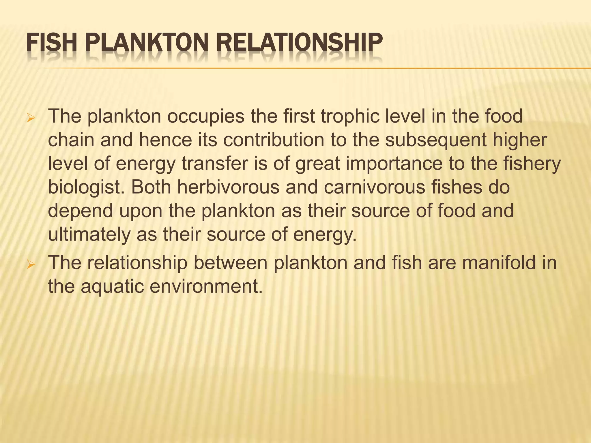 Plankton and fisheries | PPTX