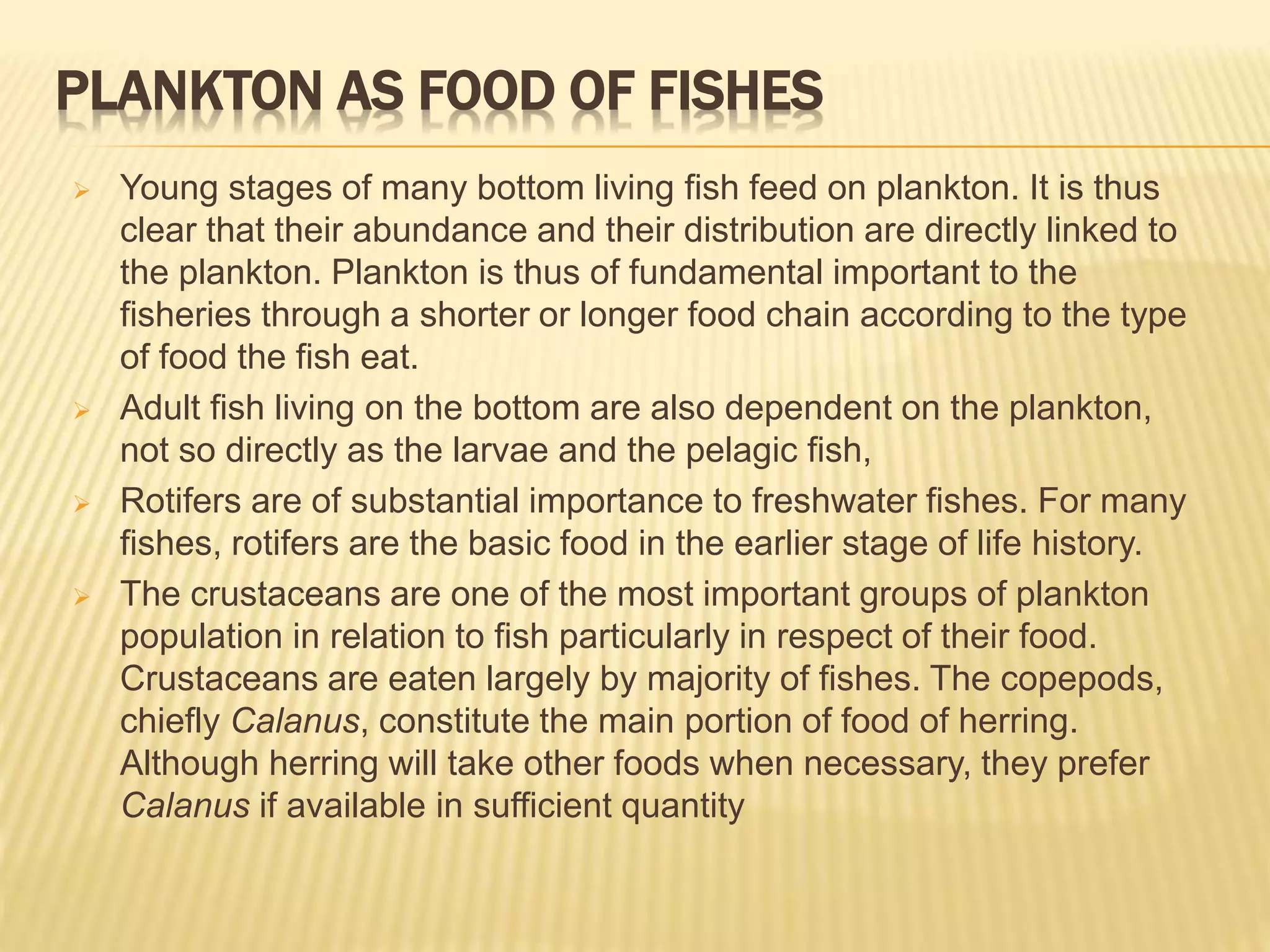 Plankton and fisheries | PPTX