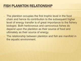 Plankton and fisheries | PPTX