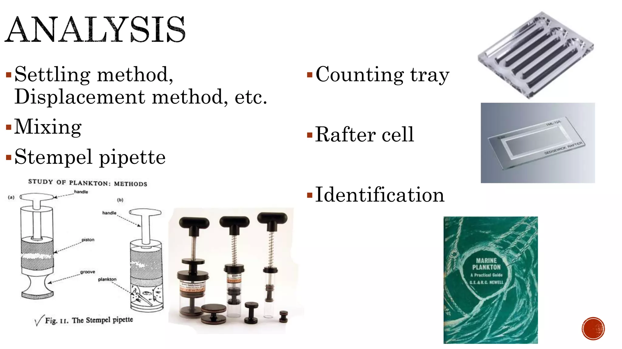 Plankton collection, preservation and analysis, M. Sc. Zoology ...