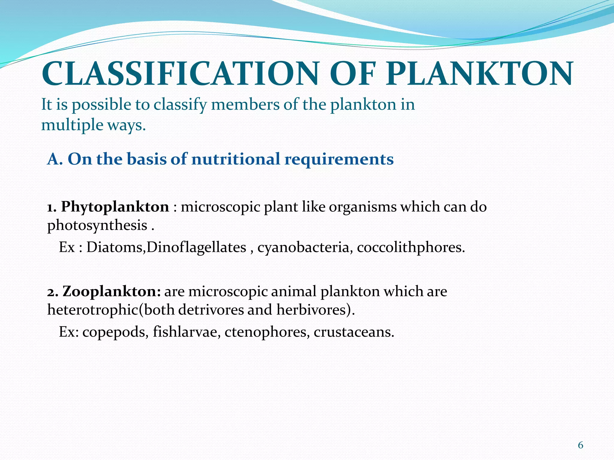 INTRODUCTION OF PLANKTON | PPTX