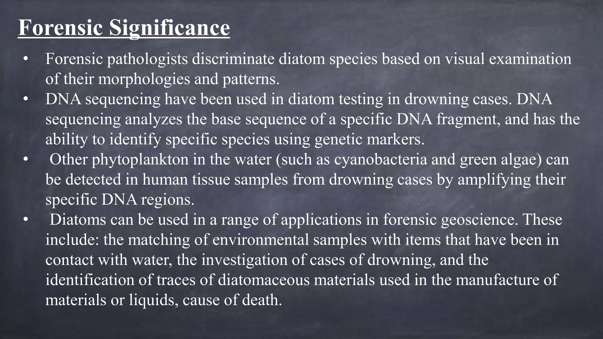 Planktons, diatoms and forensics | PPTX