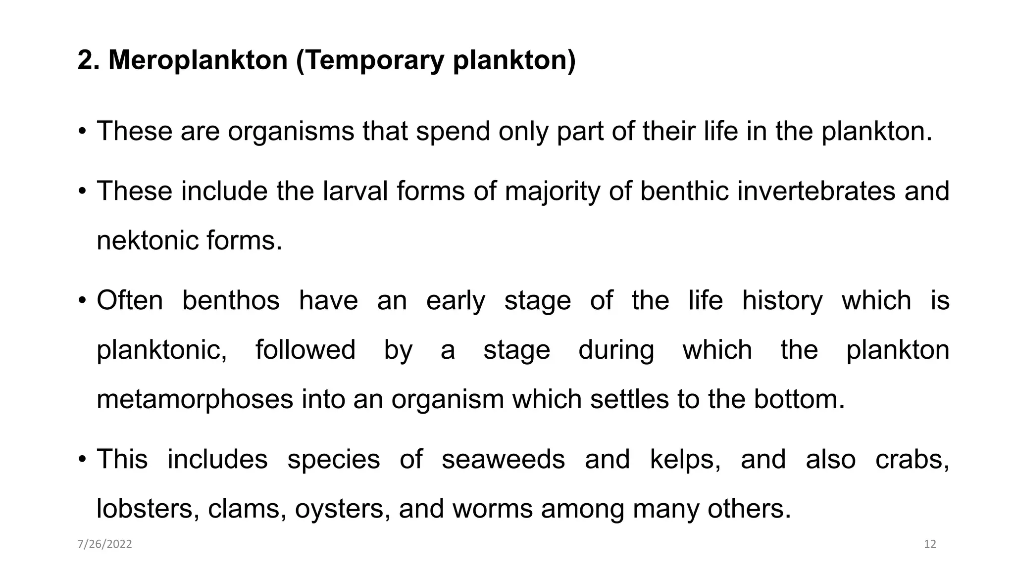 PLANKTON, TYPES, IMPORTANCE.pptx