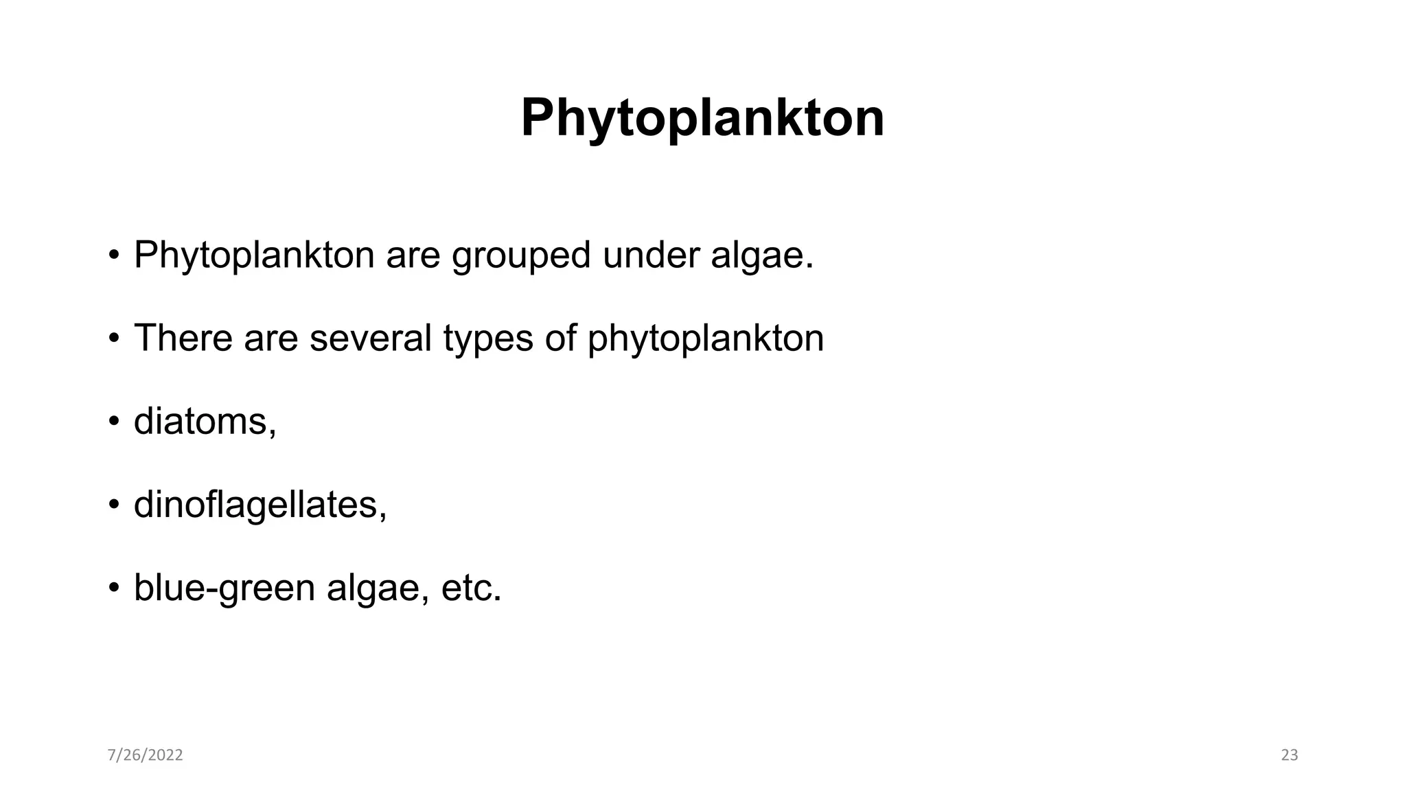 PLANKTON, TYPES, IMPORTANCE.pptx