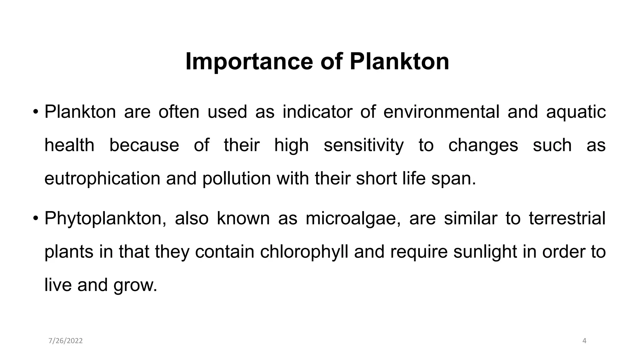 PLANKTON, TYPES, IMPORTANCE.pptx