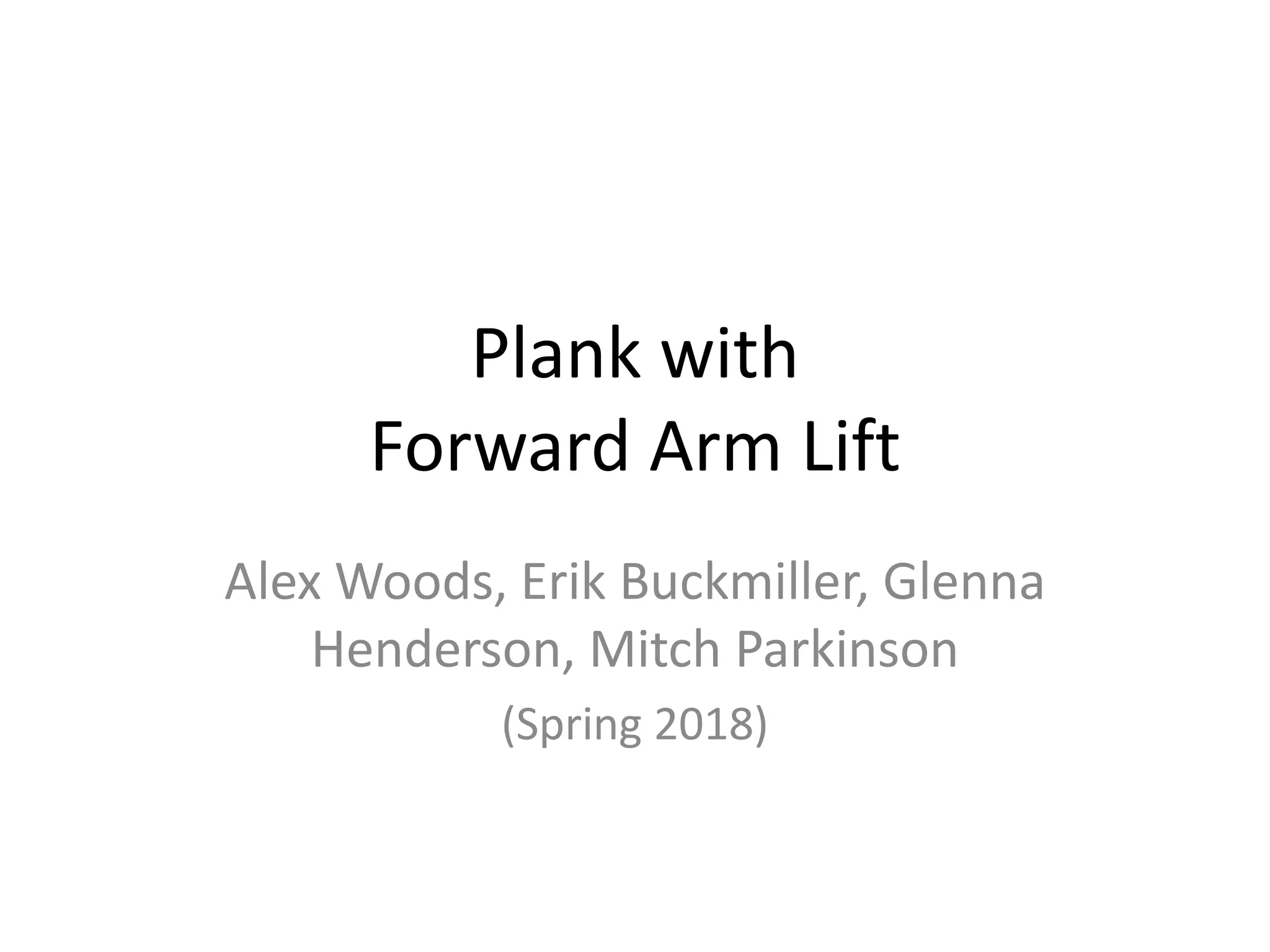 Plank with Forward Arm Lift | PPTX
