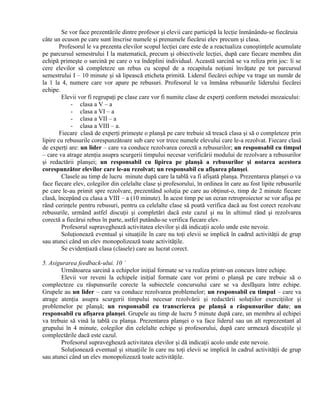 Plan lecţie cerc matematică | DOC