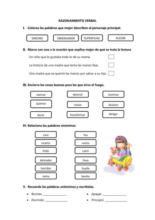 Plan lector: Las manos feas | PDF