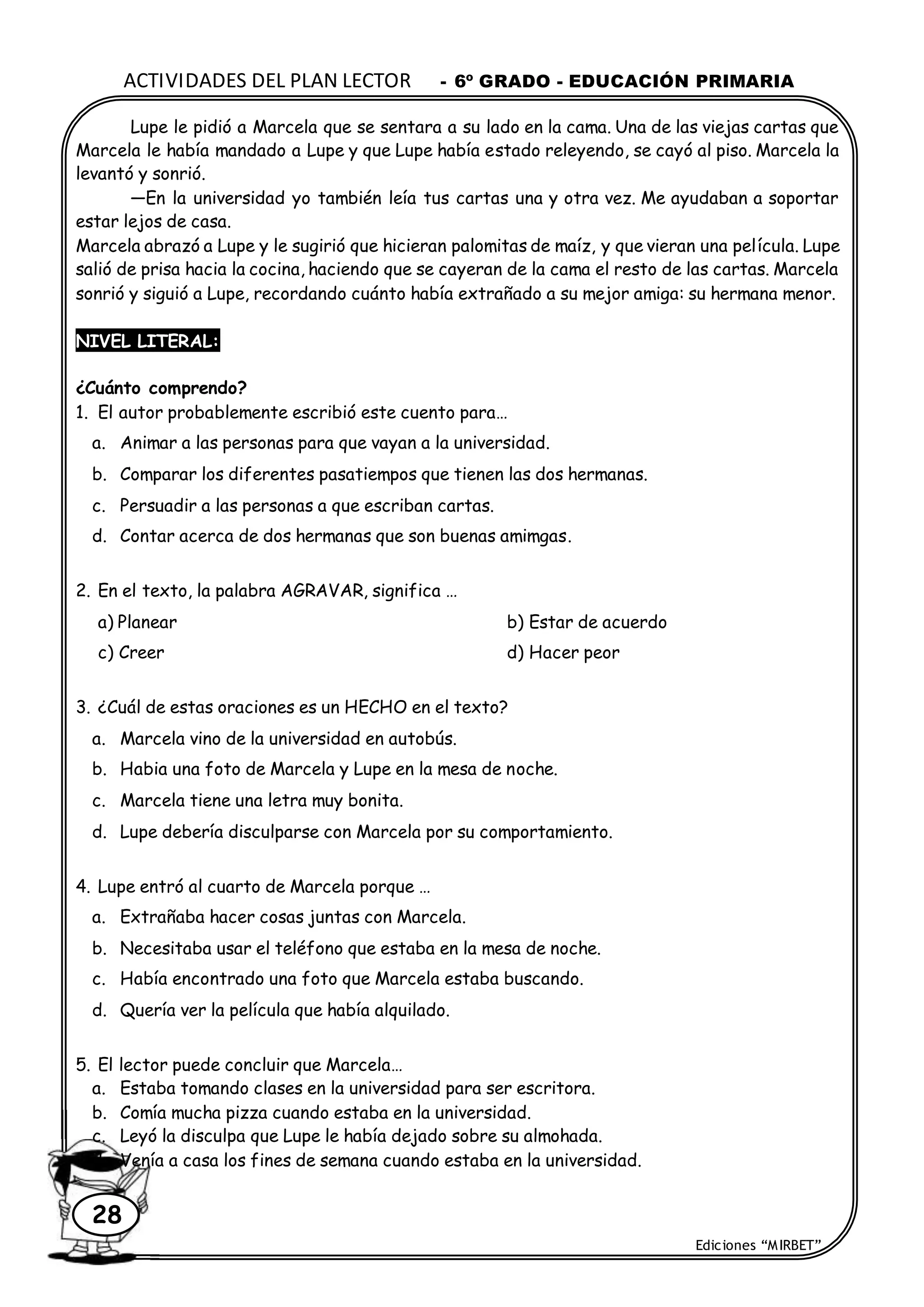 PLAN LECTOR 6TO GRADO 2018.doc