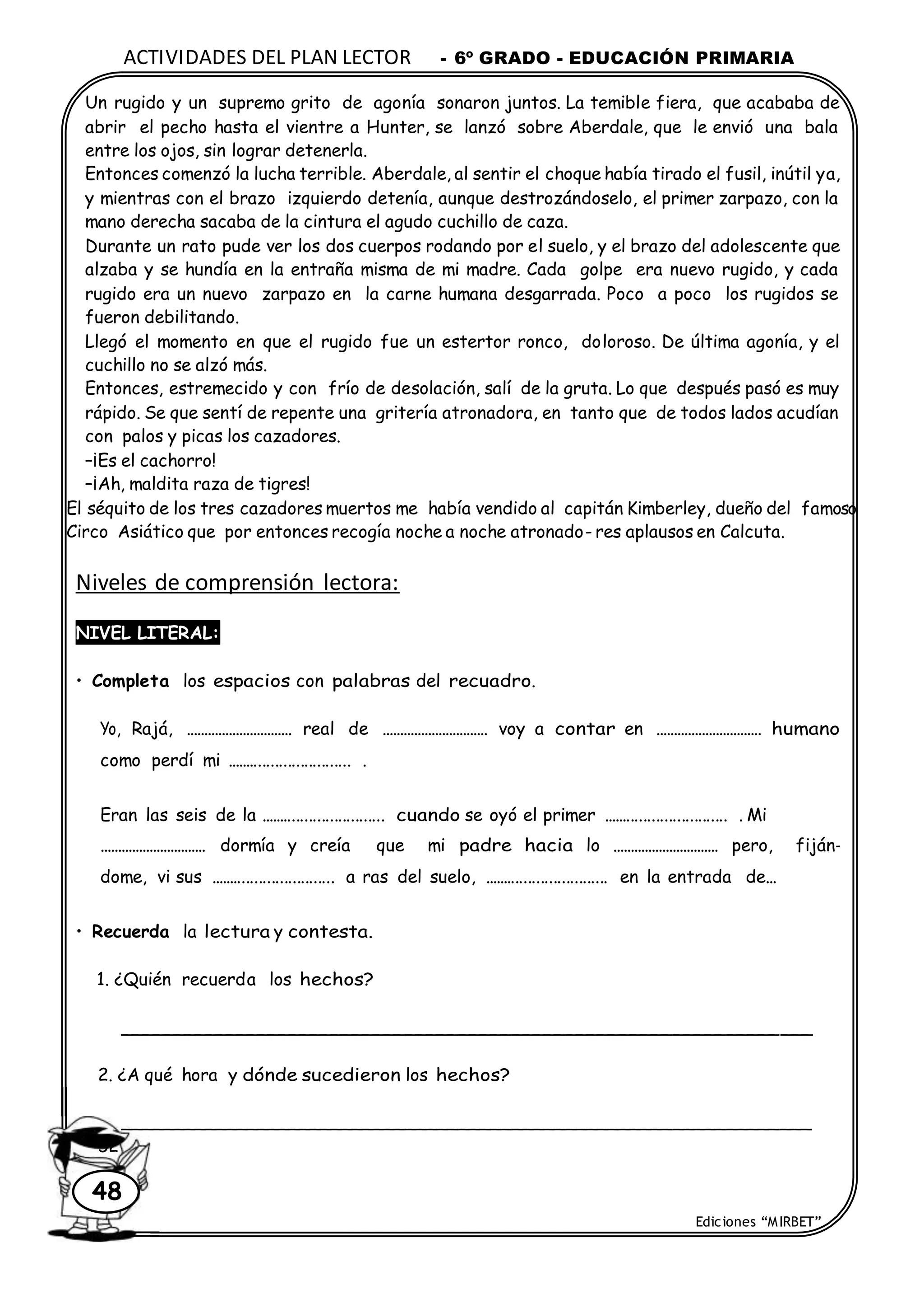 PLAN LECTOR 6TO GRADO 2018.doc
