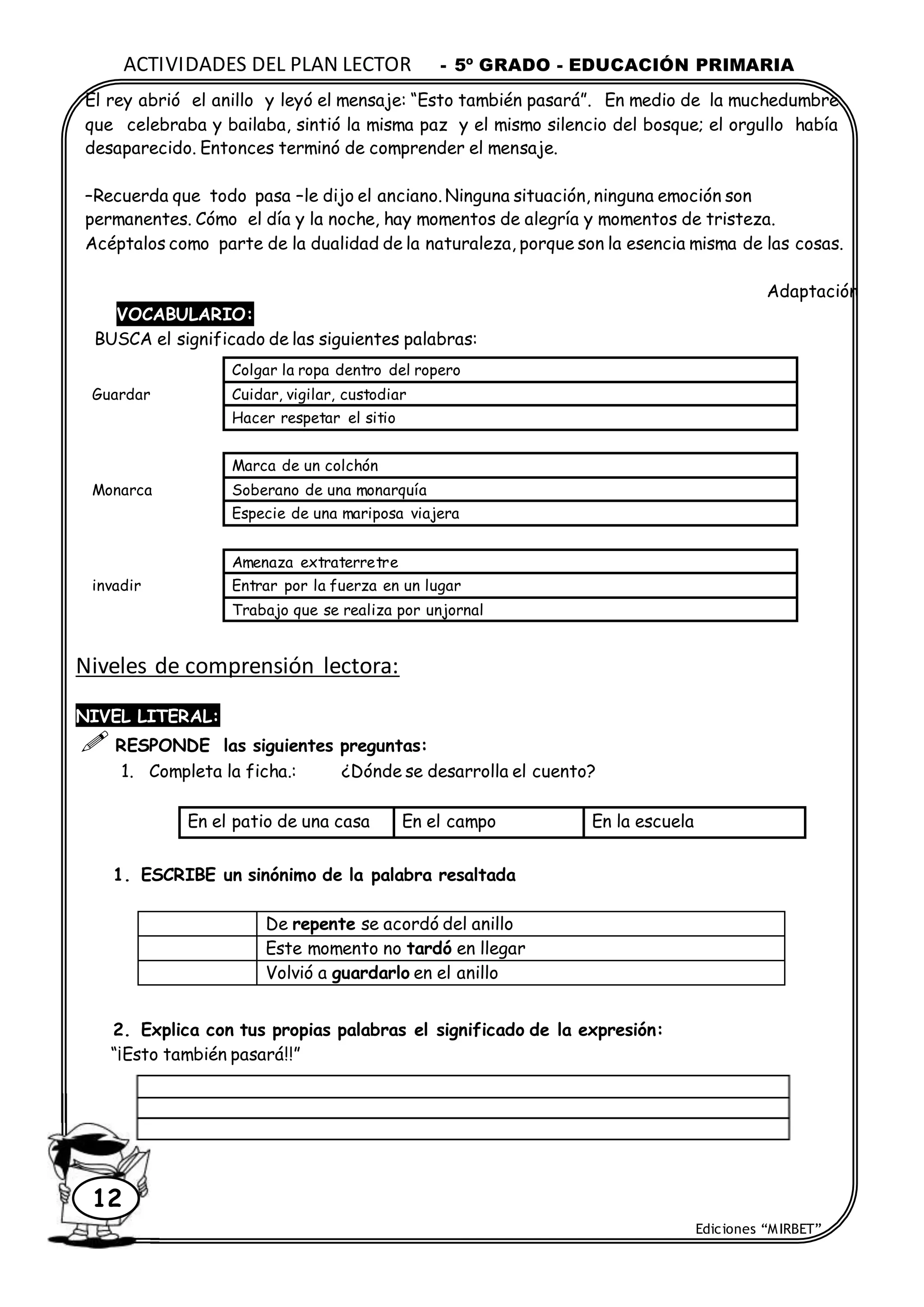 PLAN LECTOR 6TO GRADO 2018.doc