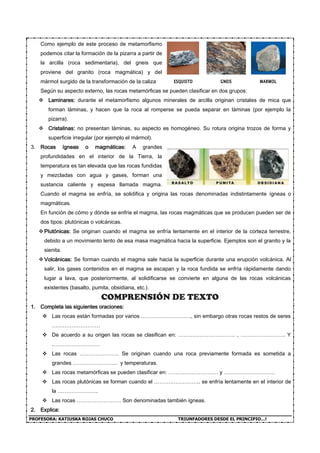 El Ciclo De Las Rocas ígneas Sedimentarias Metamórficas
