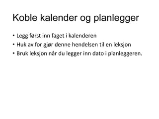 Planleggeren | PPT