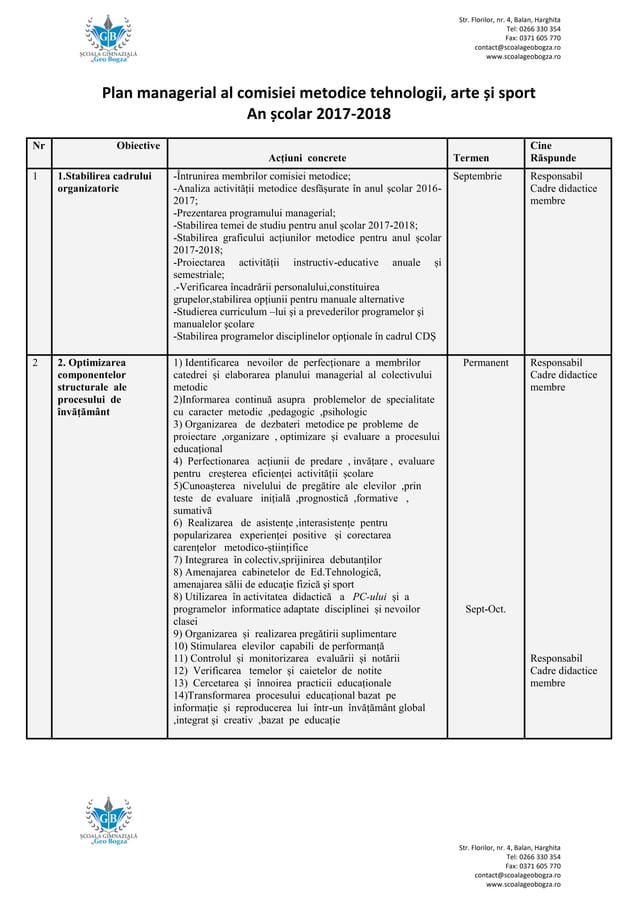 Plan managerial arte_sport | PDF