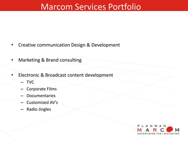 Planman Marcom Profile | PPTX