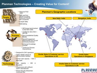 Planman Technologies Company Backgrounder And Services | PPT