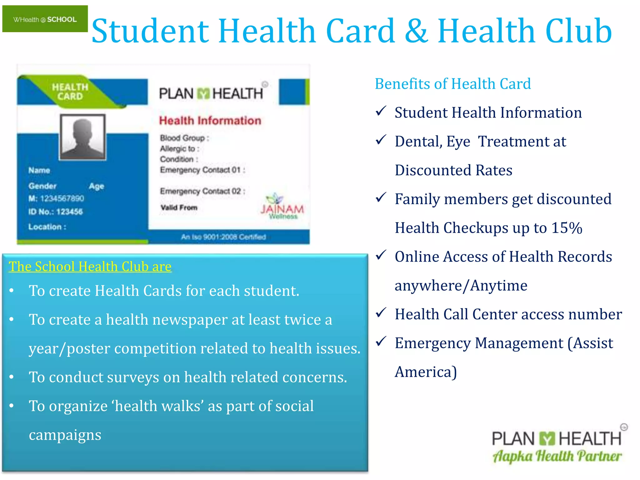 Plan my health School health program India | PPTX