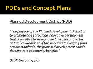 Planned Development Districts and Concept Plans | PPTX