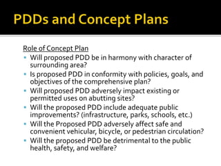 Planned Development Districts and Concept Plans | PPTX