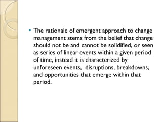 Planned & Emergent 'Change' | PPT