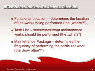 Planned maintenance scheduling overview | PPT