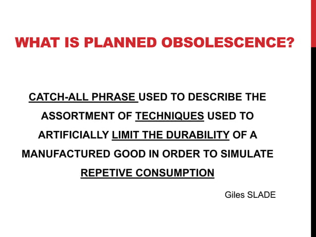 Planned Obsolescence | PPTX