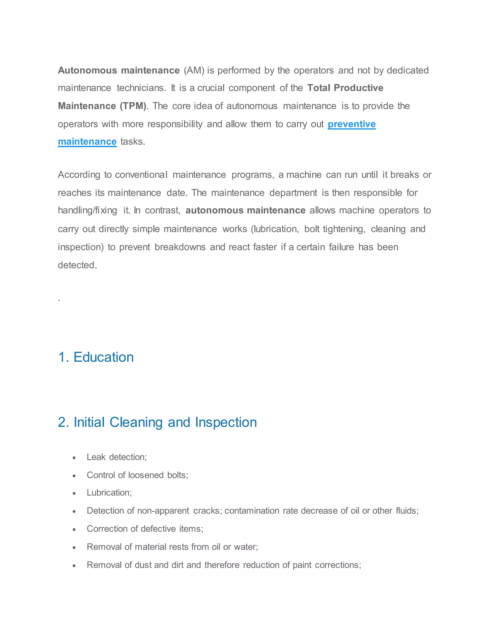 Planned preventive maintenance report | DOCX