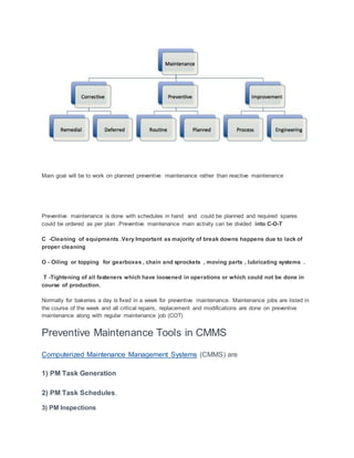 Planned preventive maintenance report | DOCX