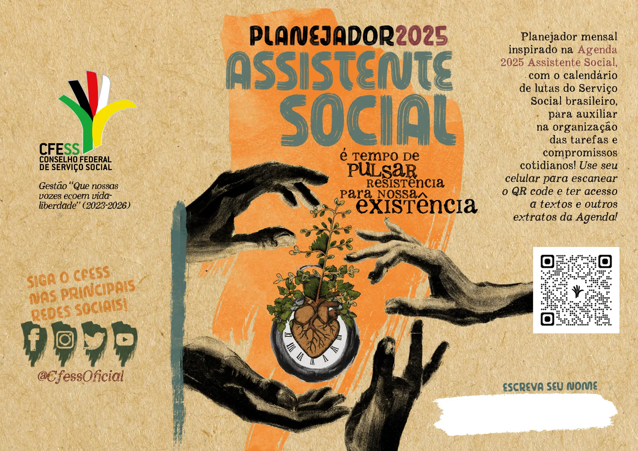 Planner 2025 do CFESS, de serviço social | PDF