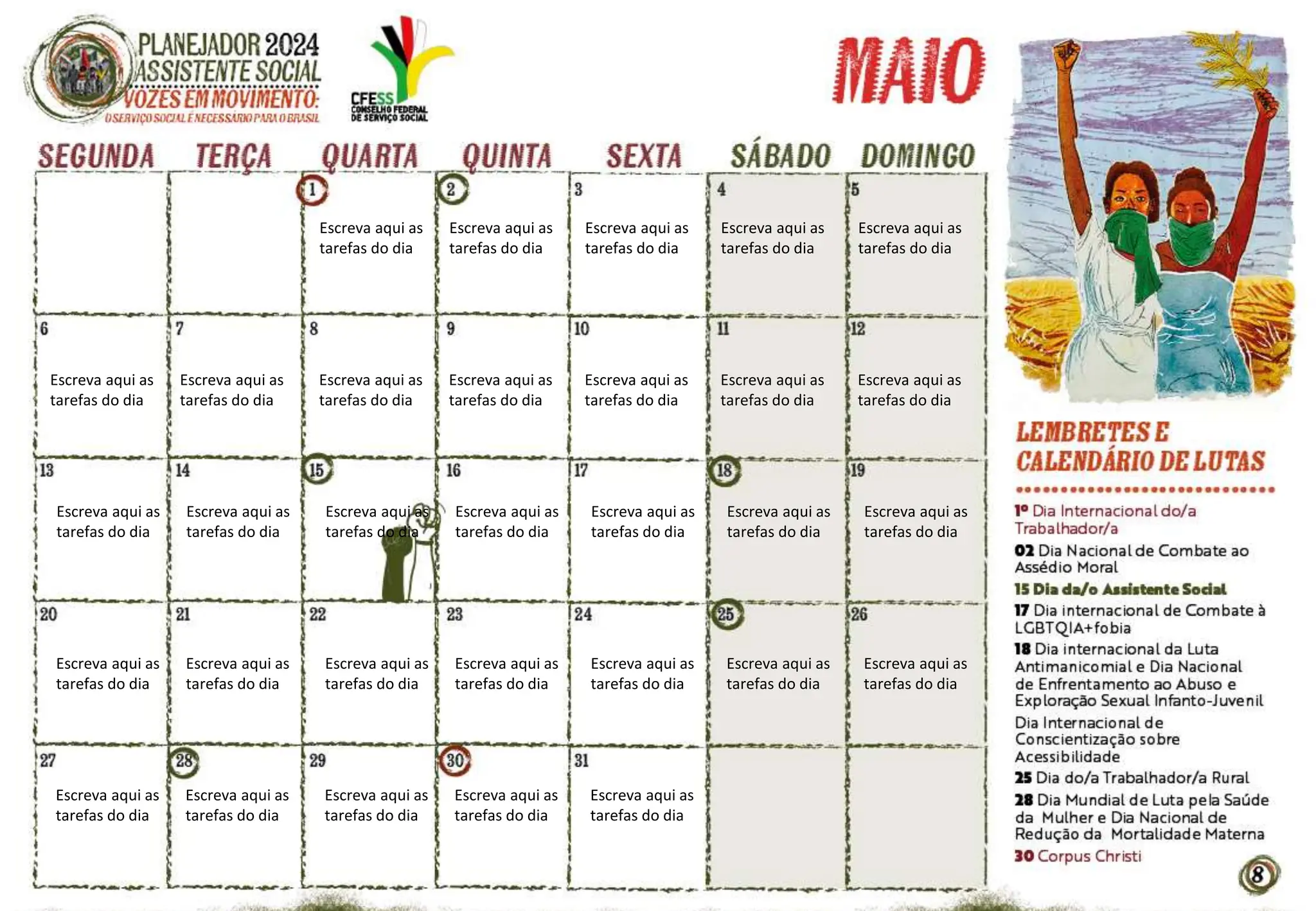Planner Assistente Social 2024 | PPT