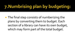 Planning in library management | PPTX