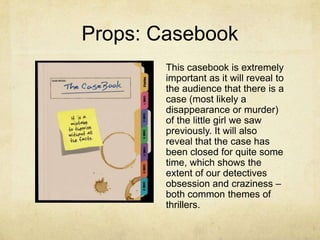 G321: Planning - Equipment, Costume, Props | PPTX