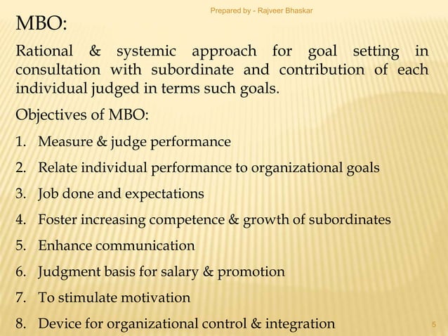 Forecasting and MBO | PPT