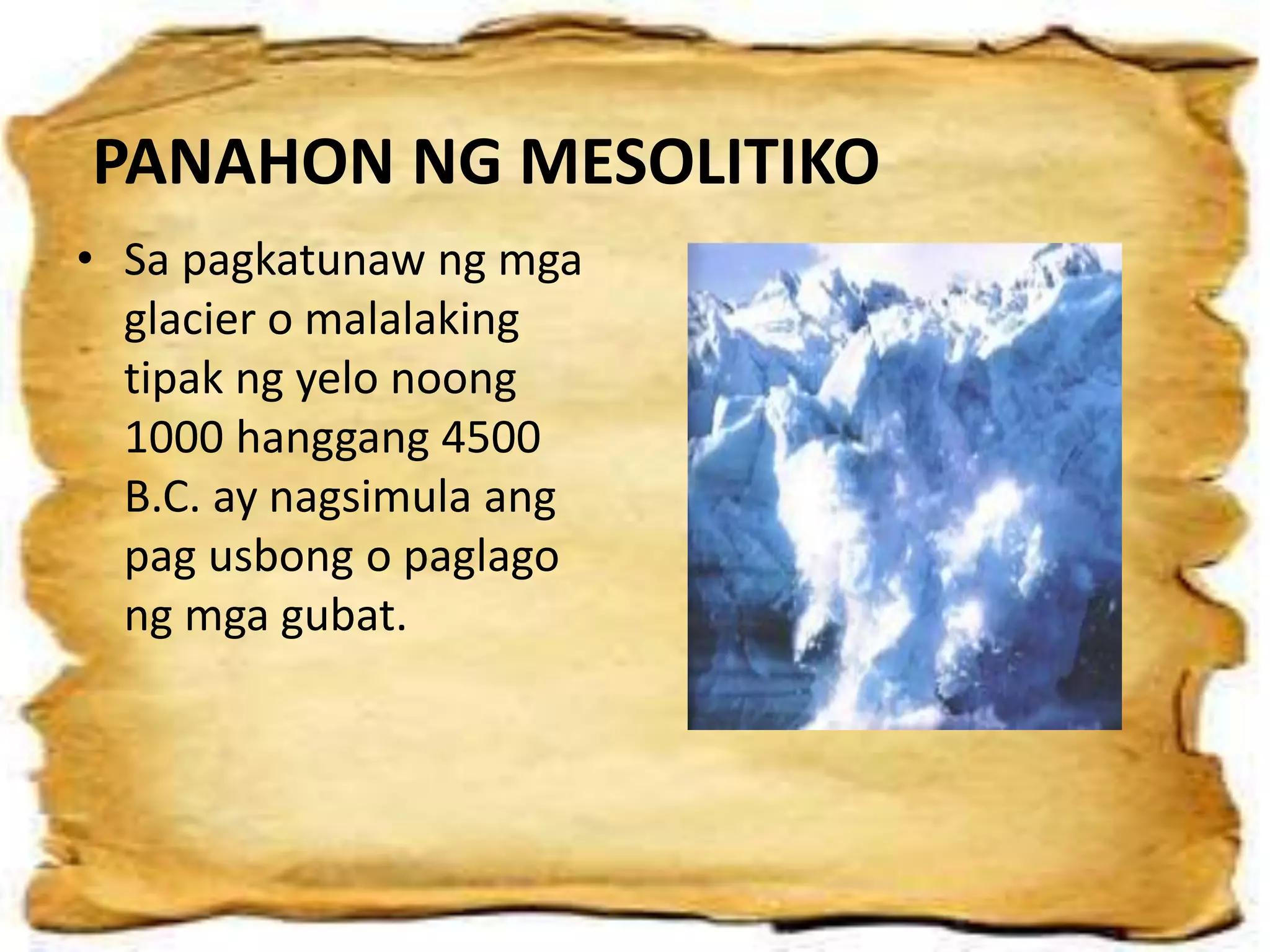 PAG-UNLAD NG KULTURA NG SINAUNANG TAO: PANAHON NG BATO | PPTX