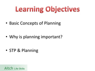 Basic Planning - Importance of a Plan | PPTX