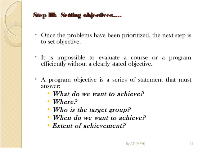 Planning, implementation, monitoring and evaluation of health education ...