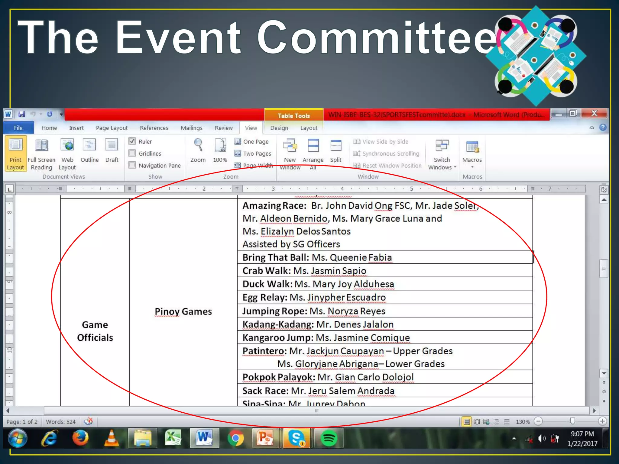 Sports Event Management Process | PPSX