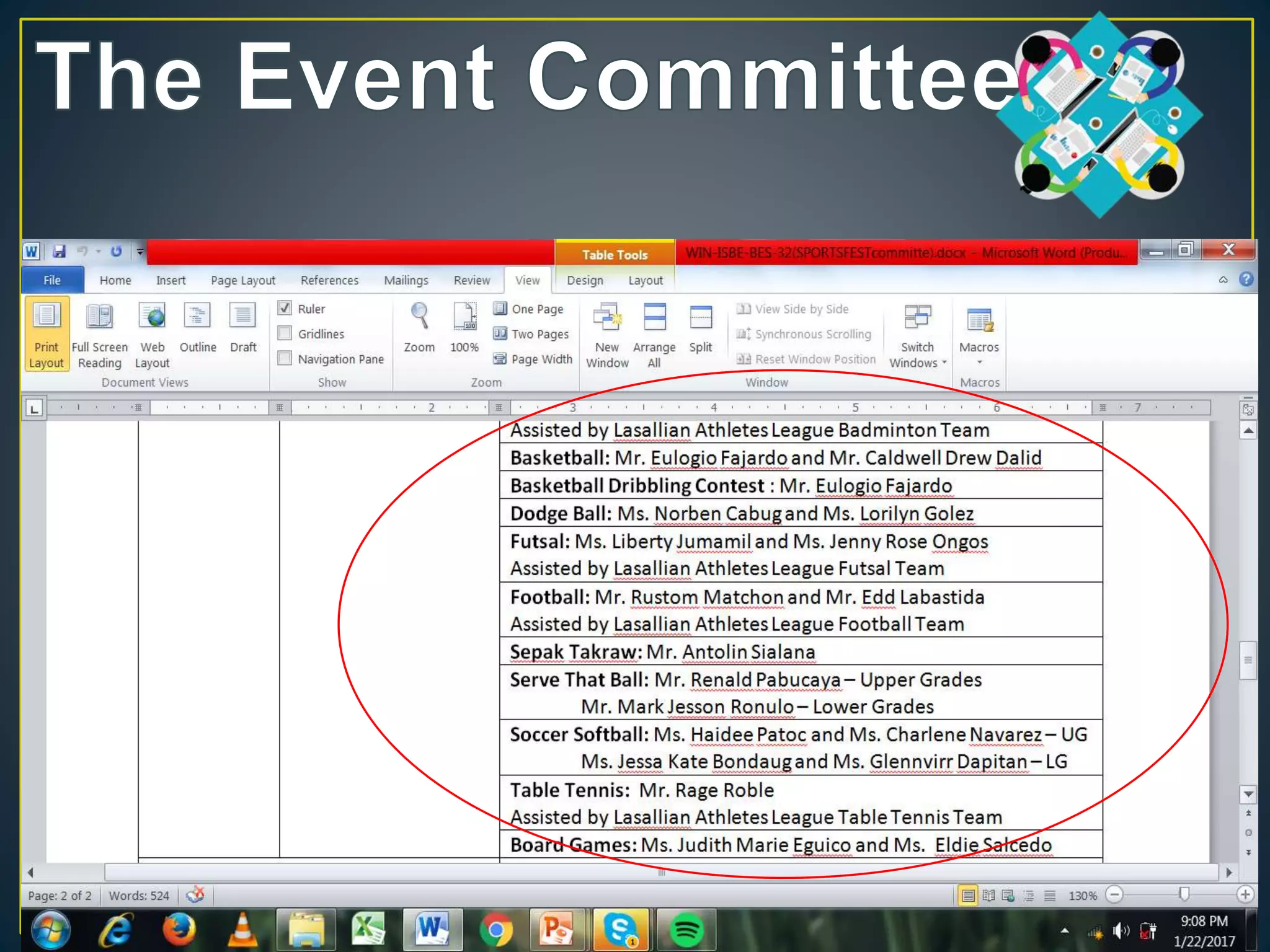 Sports Event Management Process | PPSX