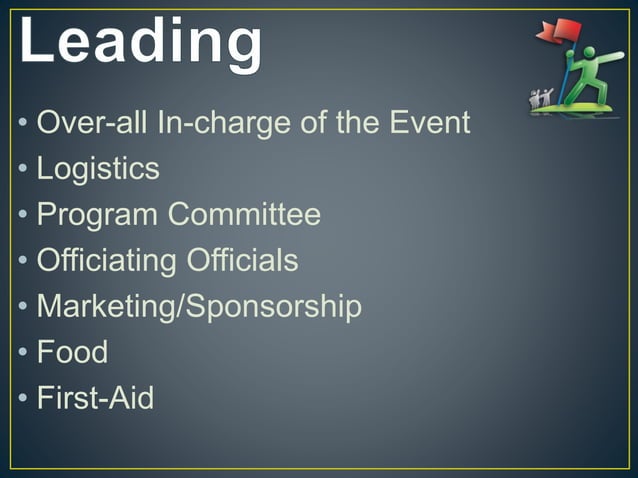 Sports Event Management Process | PPSX | Events