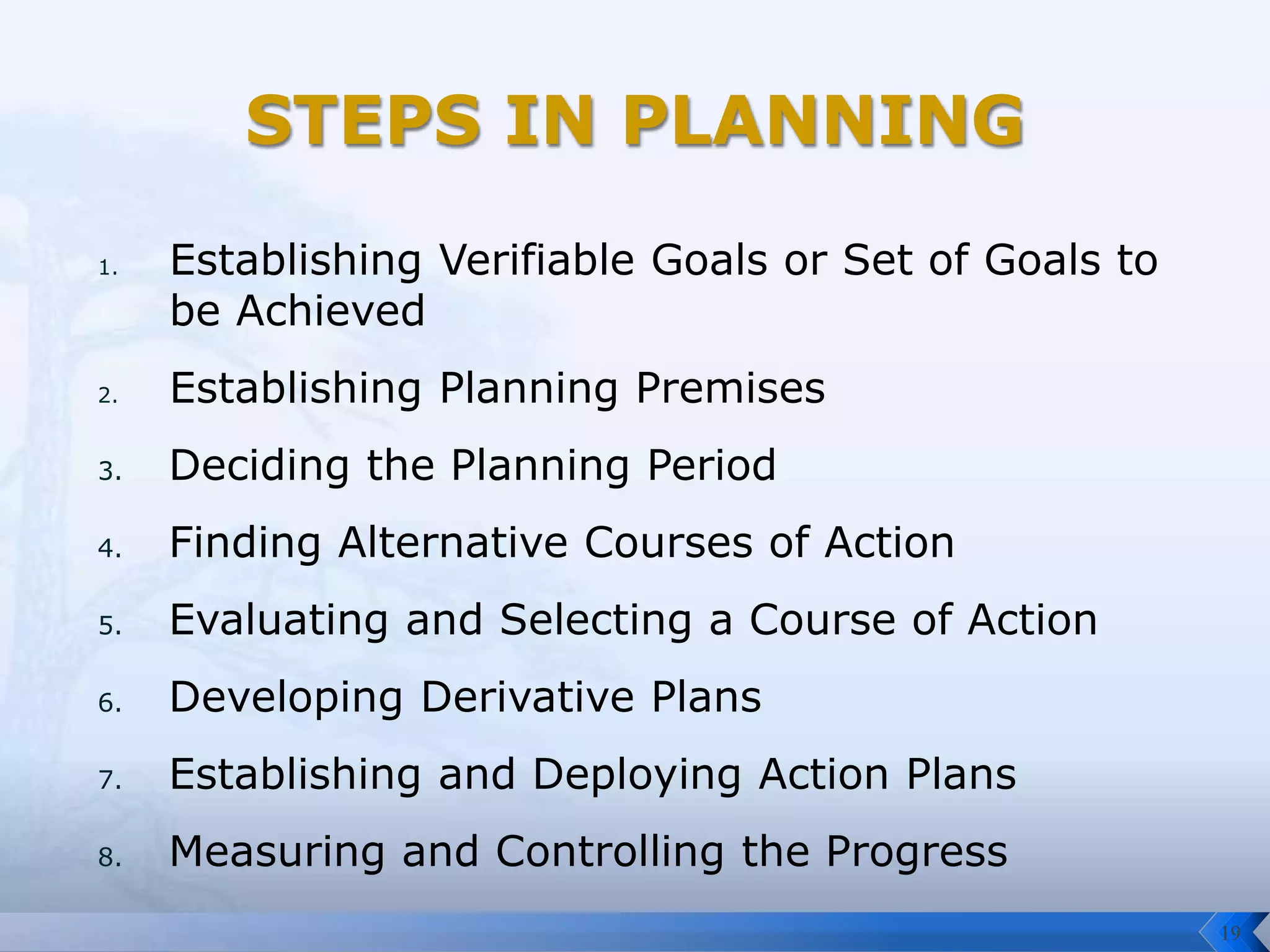Planning - Principles of Management | PPTX