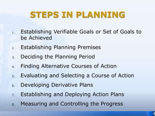 Planning - Principles of Management | PPTX