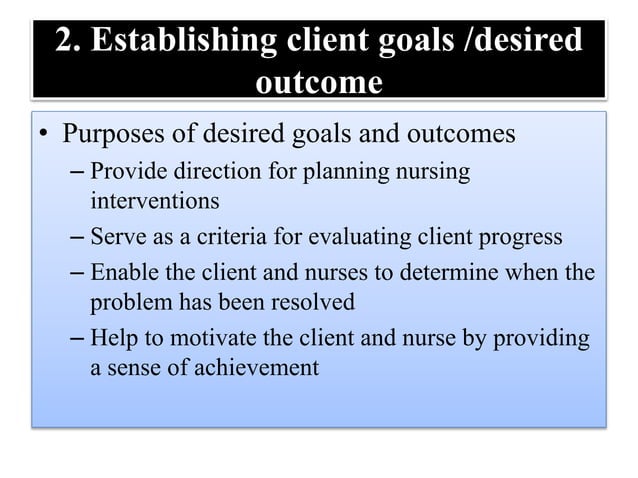 steps of nursing process, Planning | PPTX | Physical Therapy | Wellness