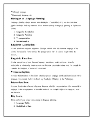 Language Planning | DOCX