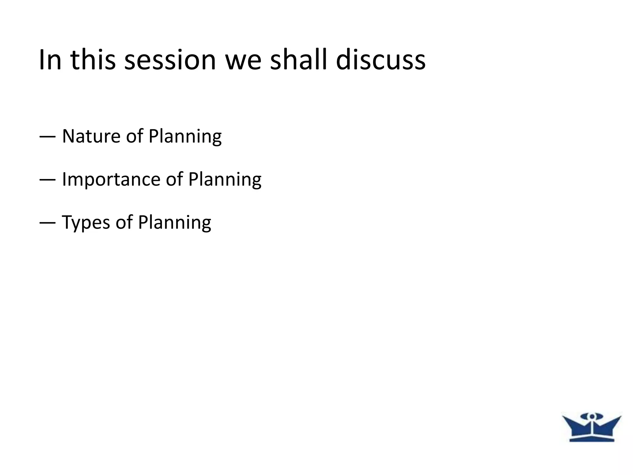 Planning: Nature, Importance and Type | PPTX