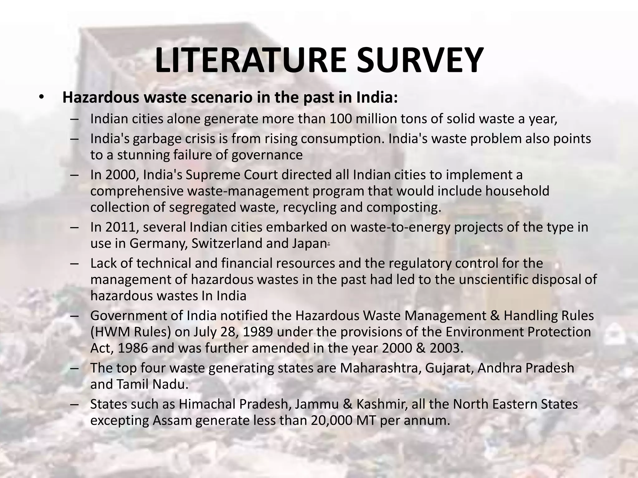 Planning and management of hazardous wastes | PPTX