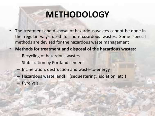 Planning and management of hazardous wastes | PPT