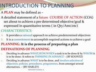 an introduction to Planning | PPTX