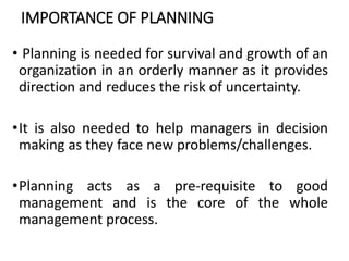 Planning is an important role in leadership and management nursing | PPT