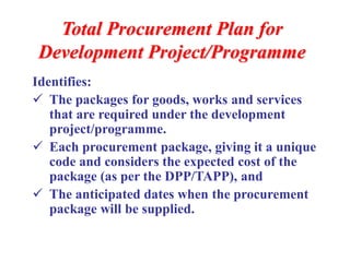 Planning Of Procurement o different goods and services | PPT
