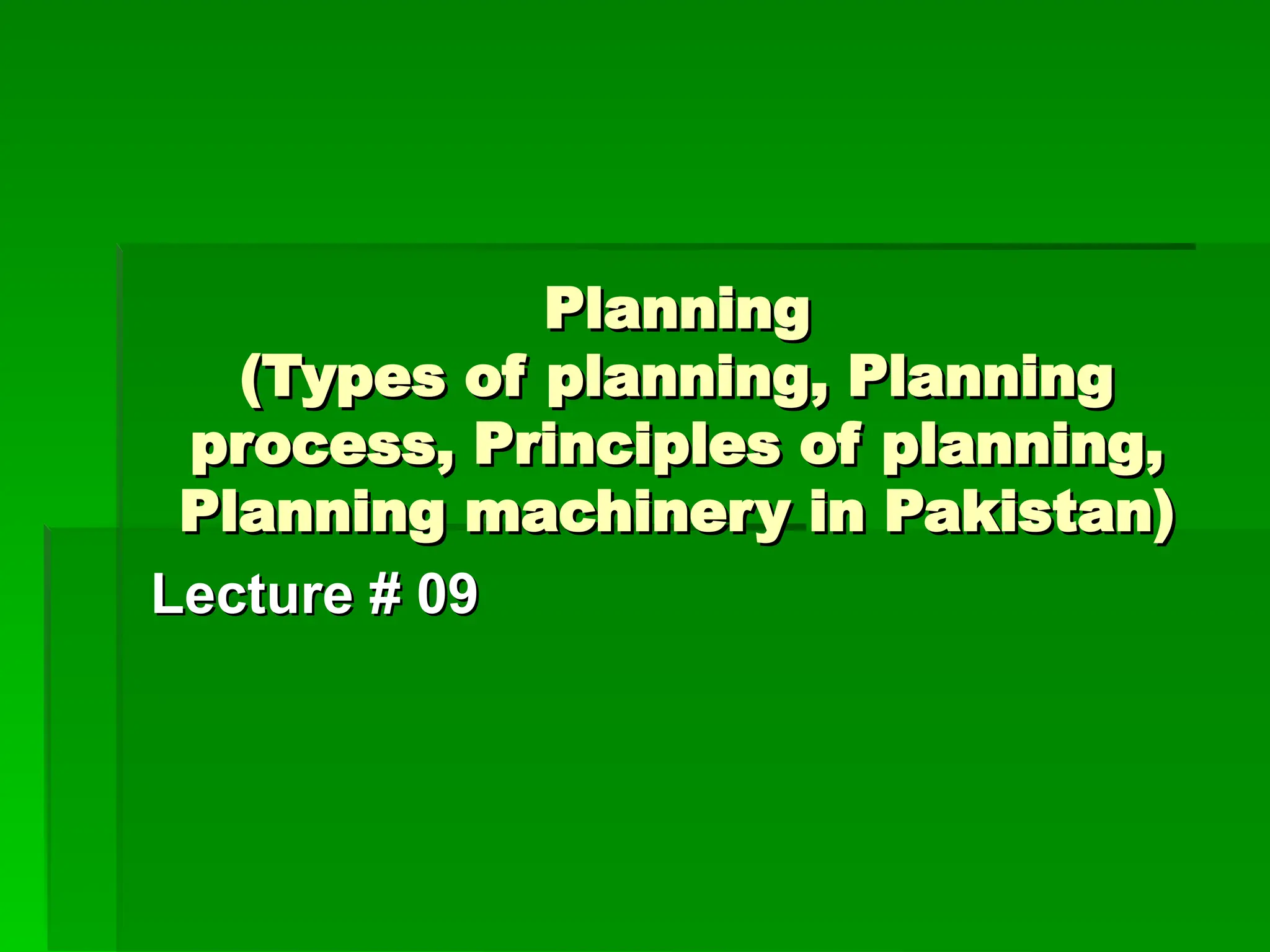 Planning, Types of Planning, and Planning Process.ppt